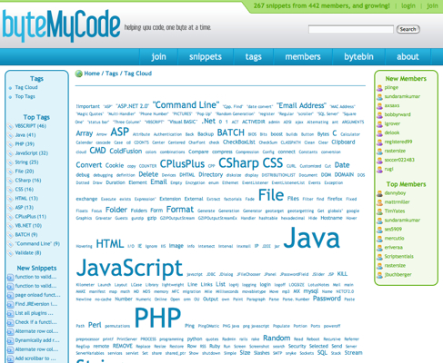 ByteMyCode, el digg de los snippets