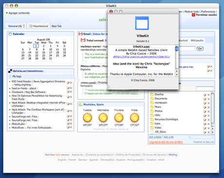 VibeKit, Netvibes como app