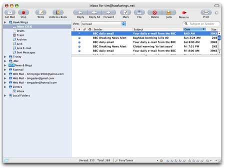 Thunderbird al estilo AppleMail