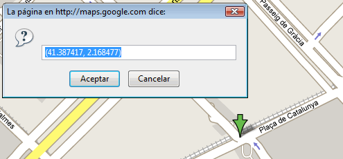 Como obtener en Google Maps la latitud y longitud