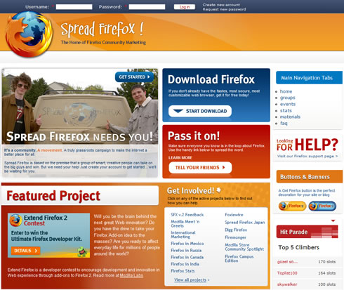 Rediseño de Spread Firefox, versión 2 a la vista