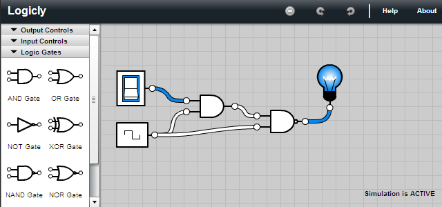Logicly, practica el álgebra de Boole