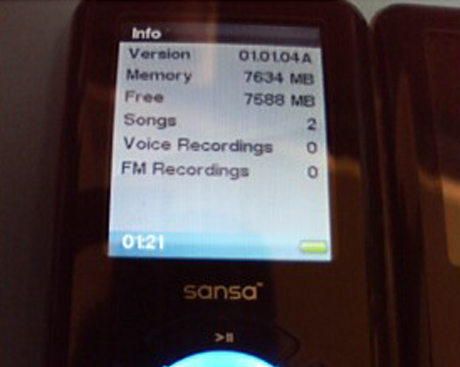 SanDisk Sansa e280 de 8 Gigas