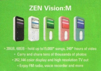 Se confirma el Creative Zen Vision:M de 60GB