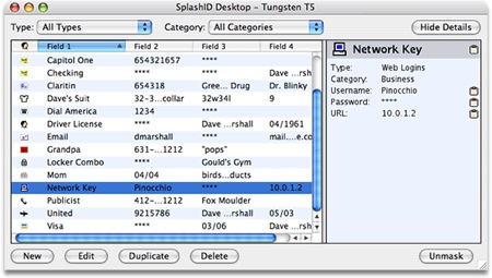 SplashID, guarda tus contraseñas y datos confidenciales