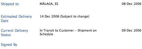 Retraso en las entregas