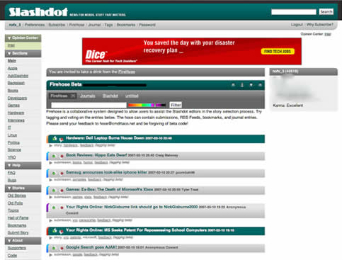 Slashdot Firehose: ¿Slashdot + Digg?