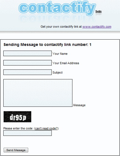 Contactify, un formulario de contacto