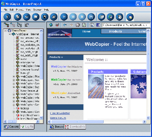 WebCopier, descarga sitios web