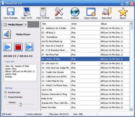 Administra el iPod con SharePod