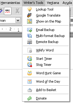 Writer's Tools: extensión para OpenOffice.org