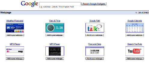 Google Gadgets, ahora también en Mac