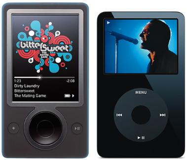 Batería Zune Vs. iPod