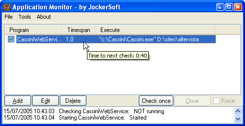 Application Monitor te permite mantener abierta cualquier aplicación