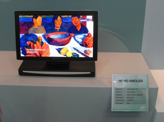 Pantalla Samsung de 14 y 31 pulgadas con paneles AMOLED