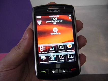 Una pequeña vista de la nueva BlackBerry Storm