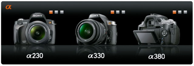 Se confirman las nuevas Sony Alpha 230, 330 y 380