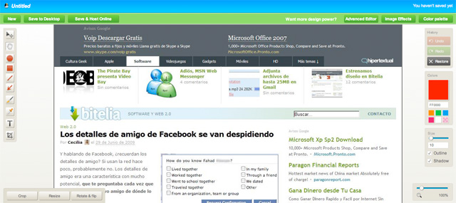 Aviary presenta nueva opción para hacer “screenshots” de sitios web