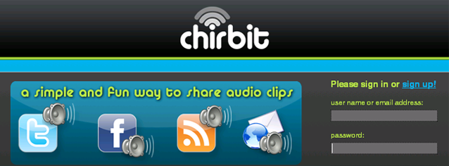 Chirbit: crea y comparte ficheros de audio
