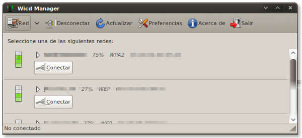 Gestionar las conexiones con Wicd