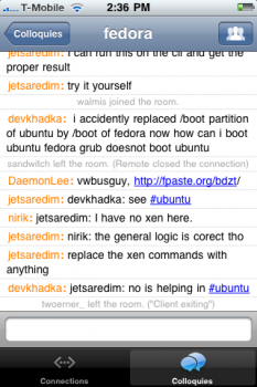 Colloquy: chatea en IRC con tu iPhone