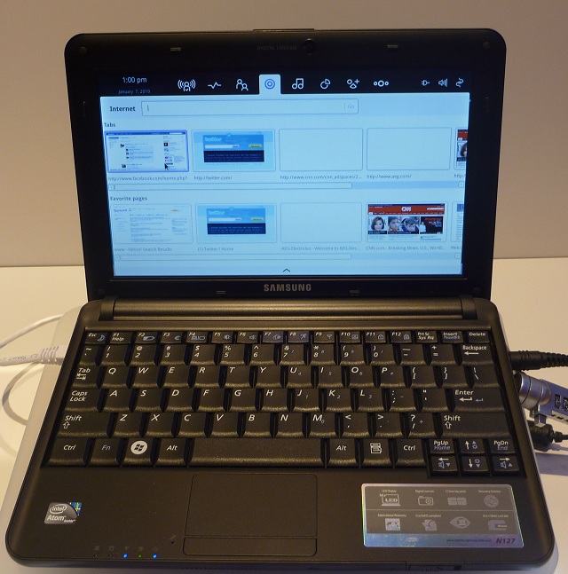 Samsung presenta su netbook N127 con Moblin Linux