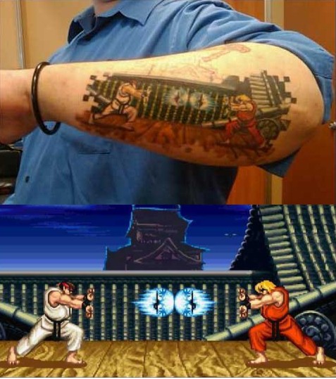 TGIF: Tatuaje de Street Fighter (esto es demasiado)