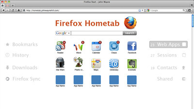 Firefox Home Tab, nueva idea para Firefox 4
