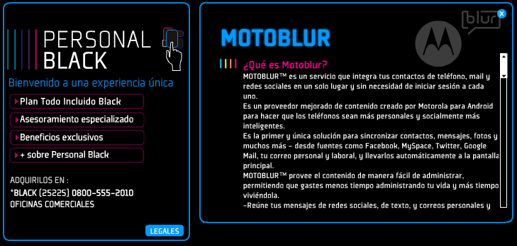 Motoblur "bonificado por tiempo indeterminado" en Personal