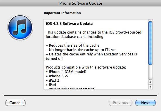 iOS 4.3.3 ya disponible